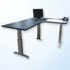 Adjustable Height Workstation (72″W L-shape) – Correction Enterprises